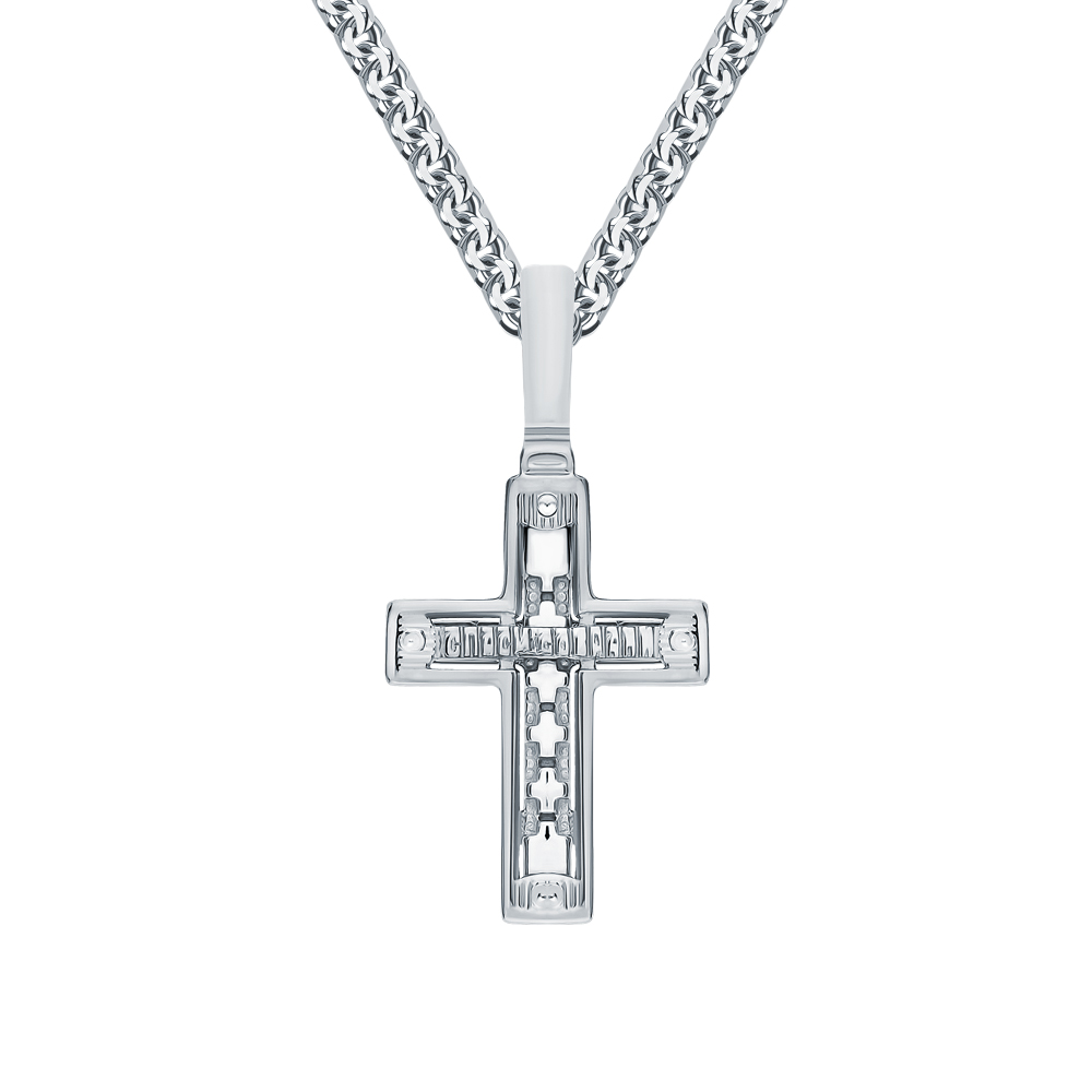 Золотой крест-подвеска с бриллиантами природными АКАДЕМИЯ БРИЛЛИАНТОВ ...