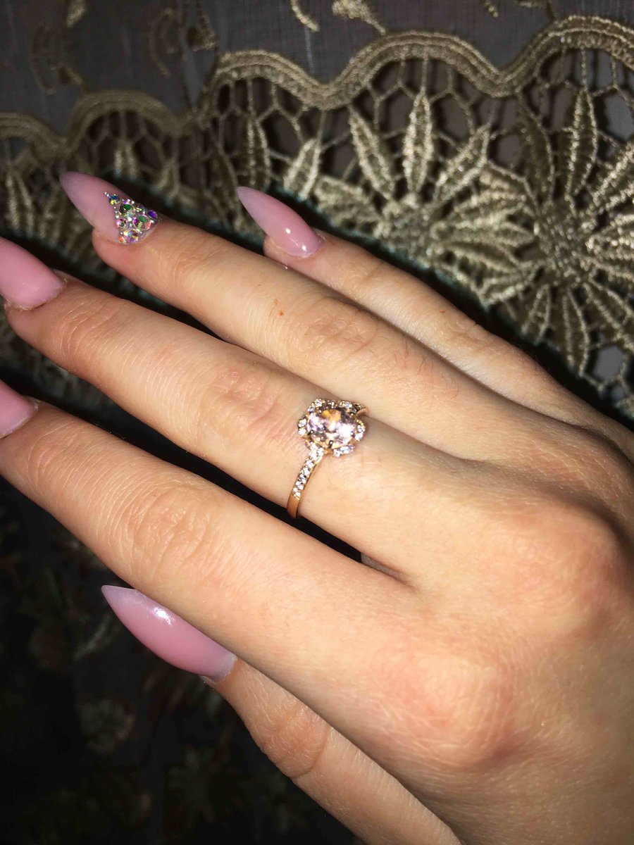 Золотое кольцо с фианитами и морганитами SUNLIGHT 1-9773*: розовое ...