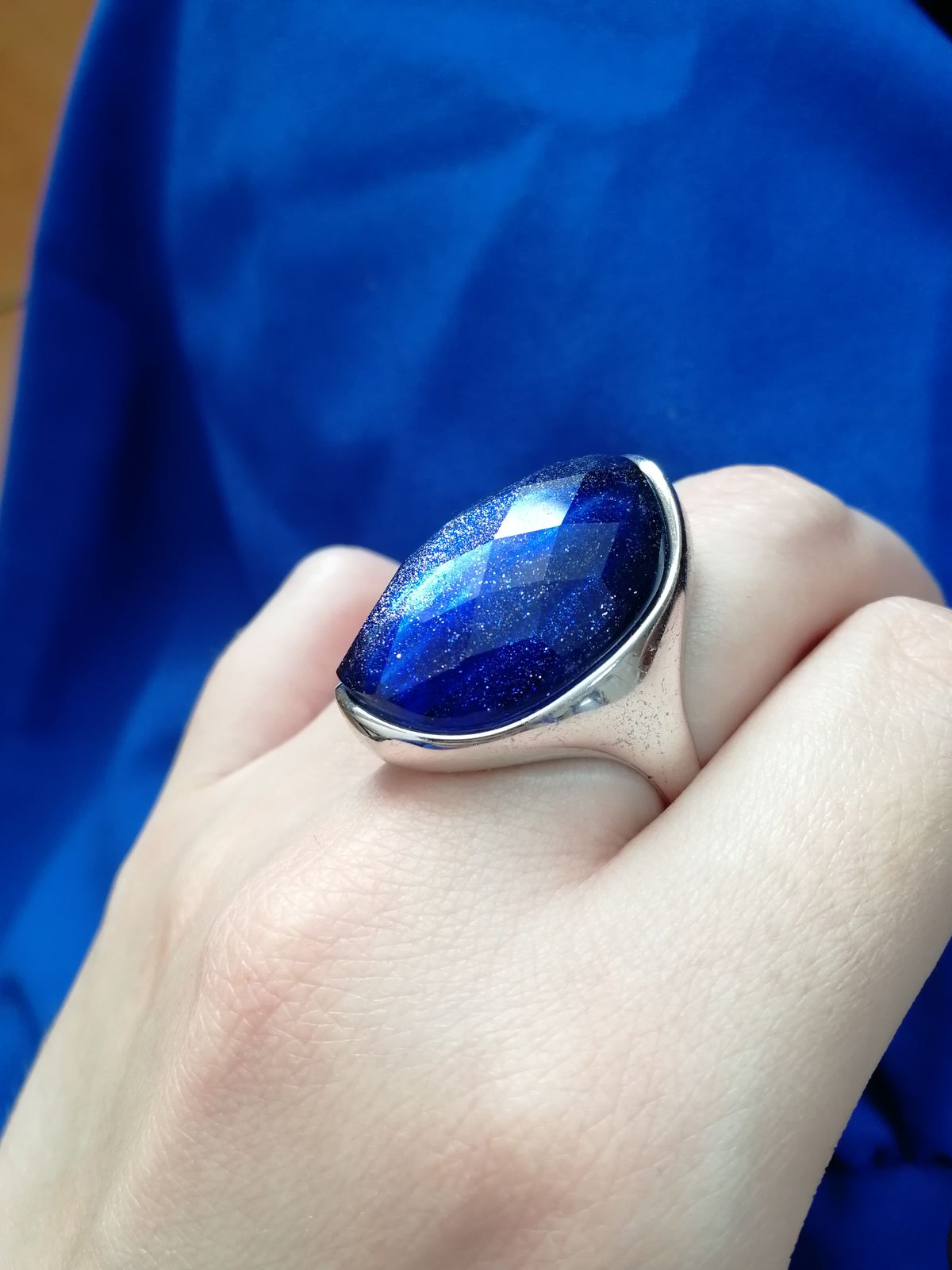 Серебряное кольцо с алпанитом SUNLIGHT: белое серебро 925 пробы ...