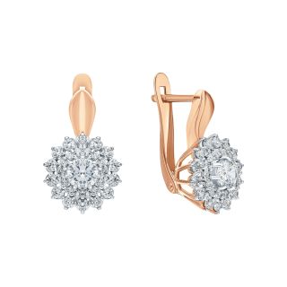 Золотые серьги с фианитами МОСКОВСКИЙ ЦЕПЕВЯЗАЛЬНЫЙ ЗАВОД 2335207 1 1 1 ...